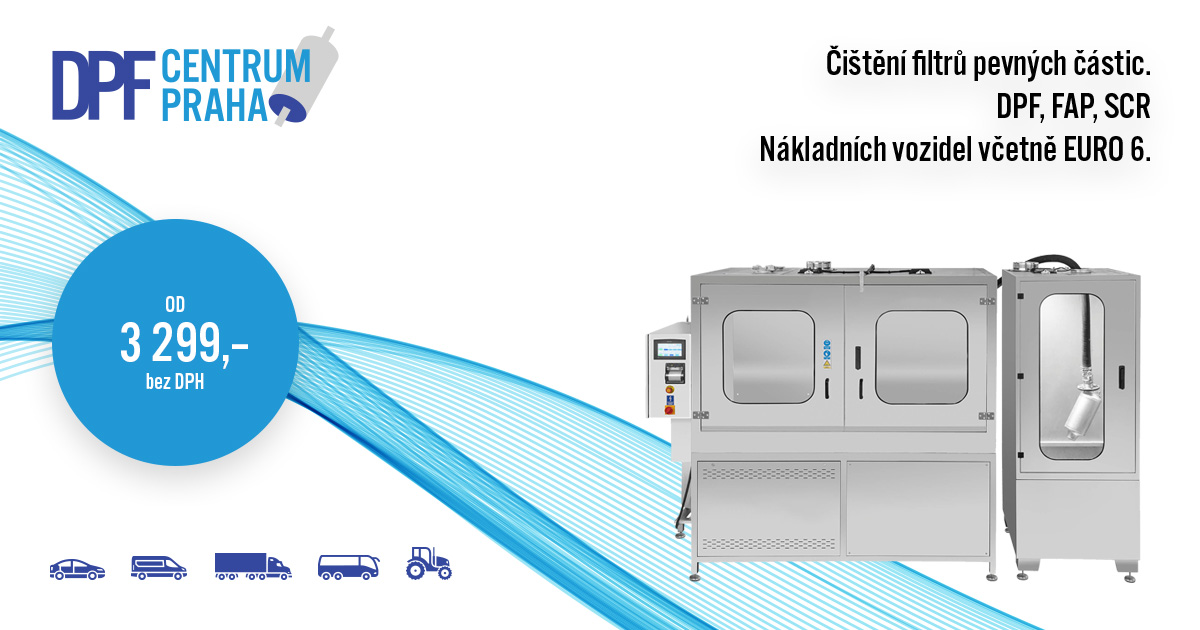Čištění filtrů pevných částic DPF, FAP, SCR - DPF Centrum Praha